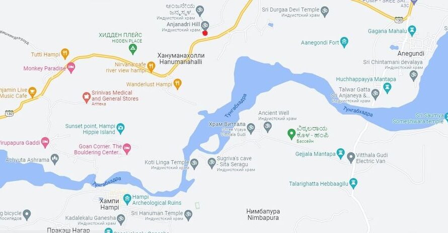 hanuman temple hampi map — Индианка